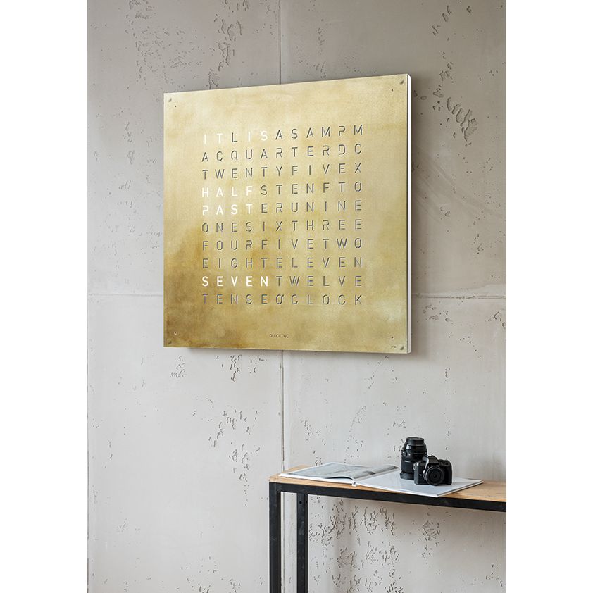 QlockTwo Large Silver&Gold